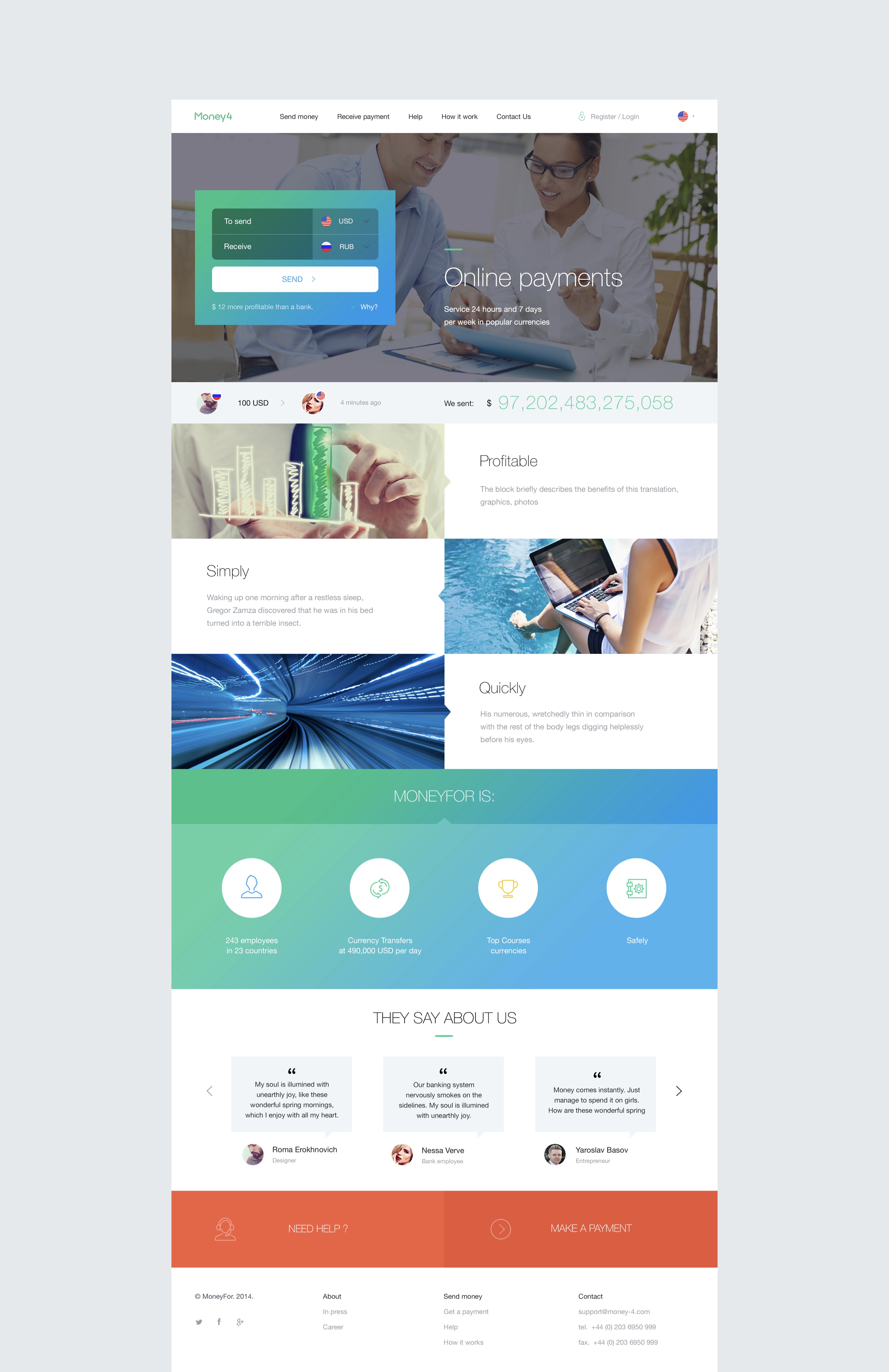 Nebeus. Money4: Fintech Platform Branding & UX/UI Design